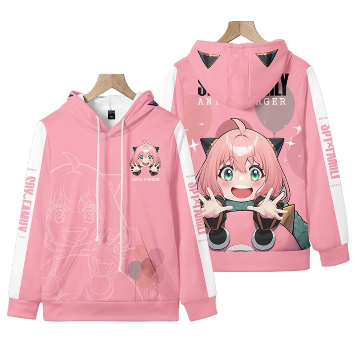 【ZdaMall】2022 Spy X Family Anya Forger Cosplay Hoodie Pullover Jacket ...
