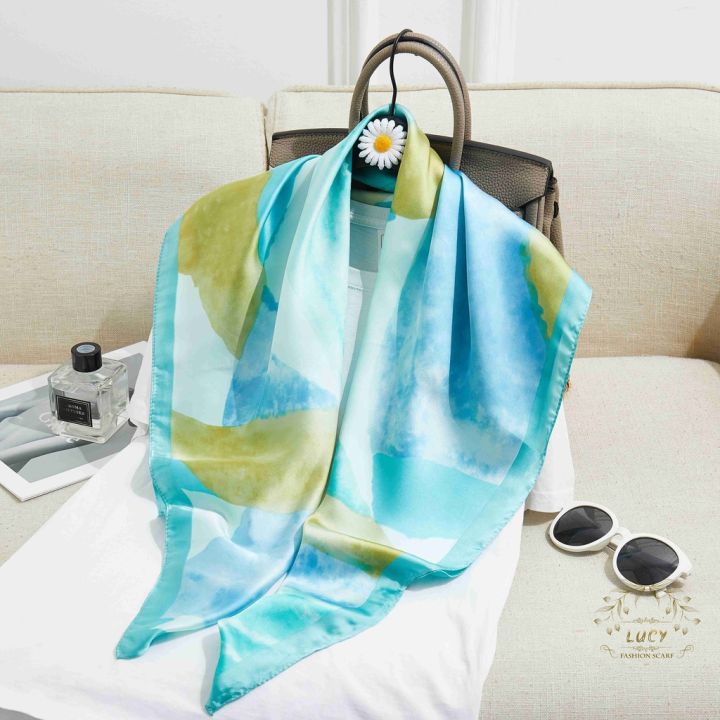 LUCY Fashion Scarf 90 * 90cm square scarf printed scarf women's shawl ...