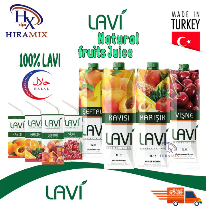 Natural Jus Fruit Juice Lavi Natural Assorted Flavors, Pomegranate ...