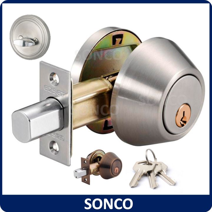 Single Cylinder Deadbolt Lock Door Security Thumb Turn Lockset Tombol Pintu Rumah Bilik 1 Muka ...
