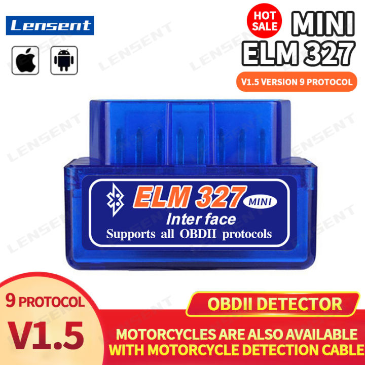 Lensent OBD2 ELM 327 Yamaha Honda Motorcycle Diagnostic Motorbike Cable ...