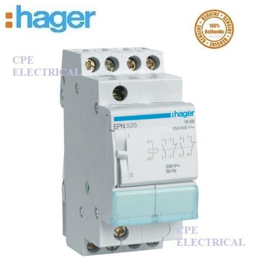 HAGER EPN525 16A 2NO 2NC 230VAC Latching / Impulse Relay | Lazada
