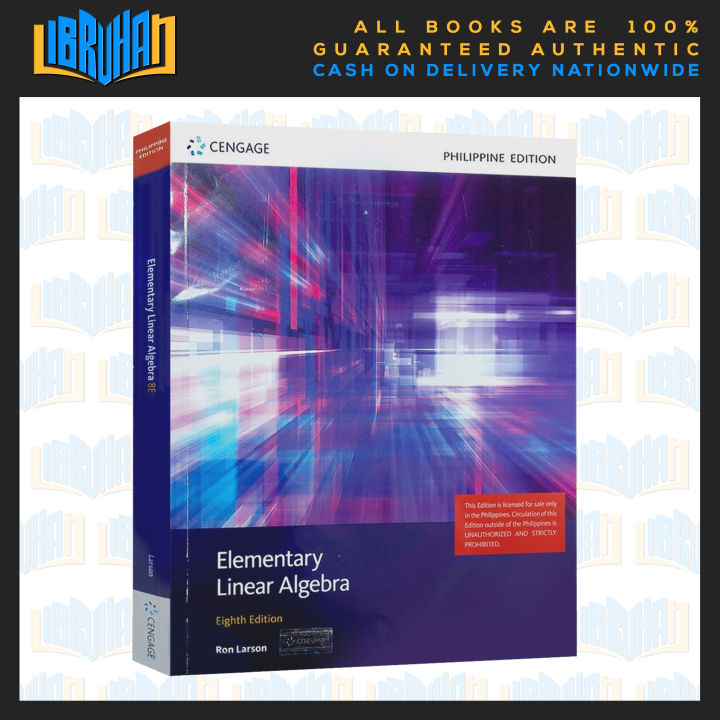 ELEMENTARY LINEAR ALGEBRA Eight Edition - Ron Larson | Lazada PH ELEMENTARY LINEAR ALGEBRA Eight Edition - Ron Larson | Lazada PH
