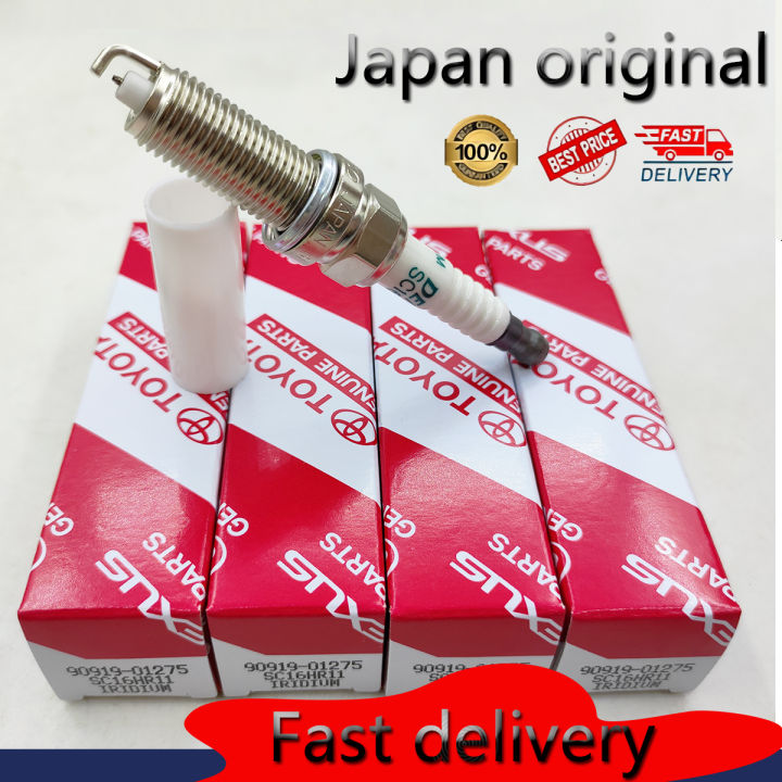 Genuine SC16HR11 4PCS Iridium Spark Plug For Toyota Vios 1.5 dual vvti Altis 1.6 1.8 90919 01275 ...