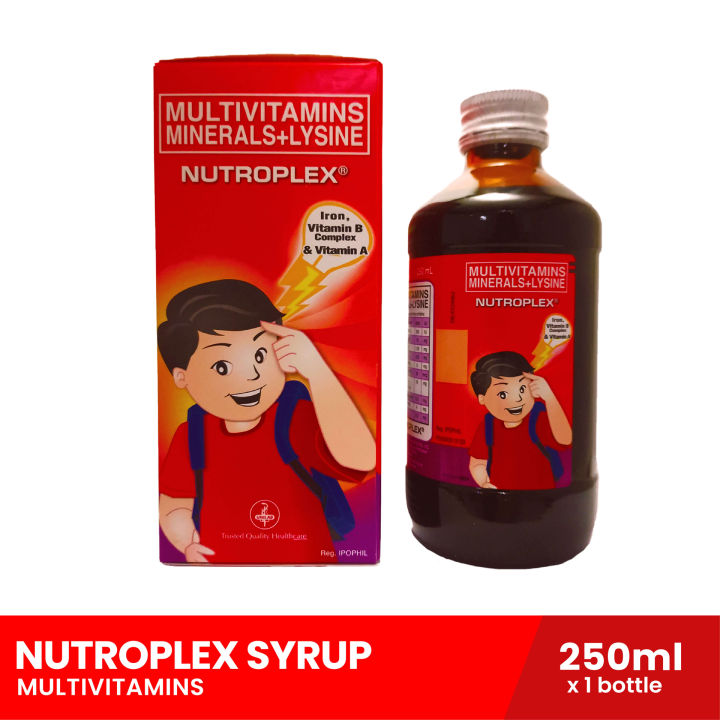 NUTROPLEX Multivitamins Syrup 250ml x 1 bottle, kids vitamins syrup ...