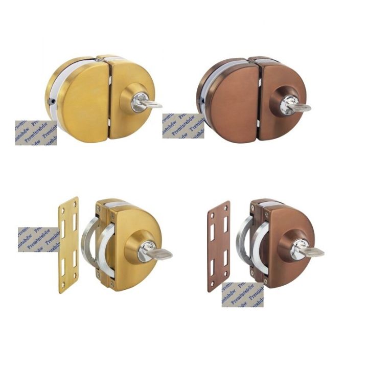 Stainless Steel Half Circle Entrance Frameless Glass Door Lock With ...
