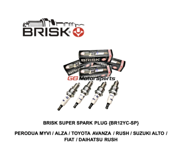 BRISK SUPER SPARK PLUG {BR12YC-SP} - PERODUA MYVI / ALZA / TOYOTA ...