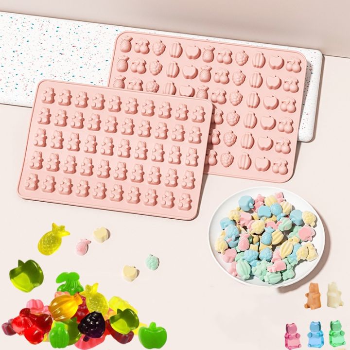 Mini Fruit Snack Gummy Bear Molds Silicone, Gummy Molds ถาดพร้อม ...