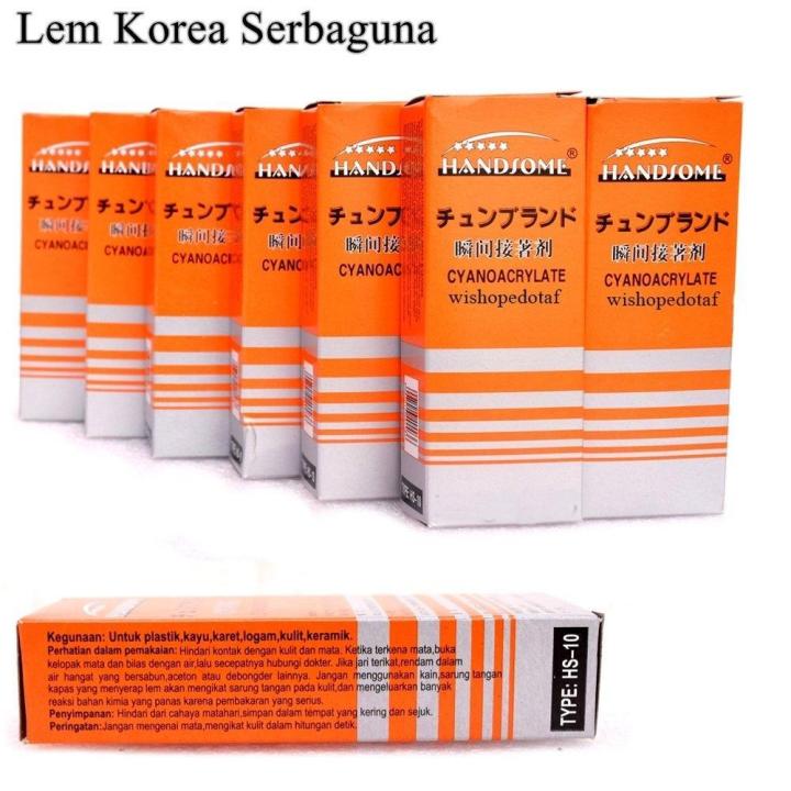1 Box 50 Pcs - Lem Korea Handsome Power Glue Super Glue | Lazada Indonesia