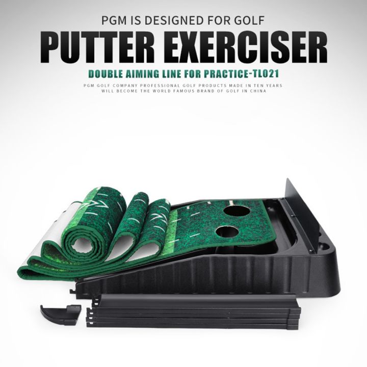 PGM Golf Putter Trainer 3M Golf Putting Mat Green Carpet Practice Set ...
