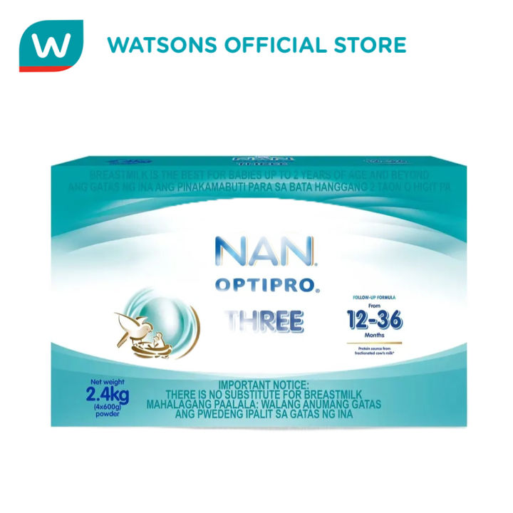 NAN OptiPro Three Milk Supplement For Children 1-3 Years Old 2.4kg | Lazada PH