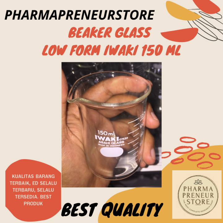 BEAKER GLASS LOW FORM IWAKI 150 ML , 200 ML , 250 ML , 300 ML , 500 ML BEST QUALITY | Lazada ...