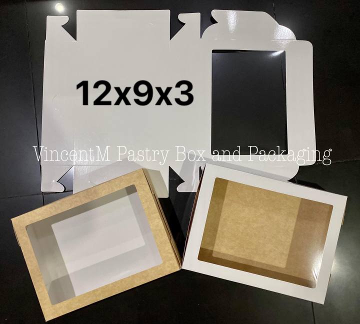 Cupcake Box / Cake Box / Pastry Box 12x9x3 inches | Lazada PH