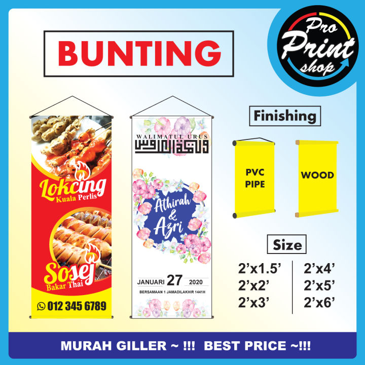 Bunting with PVC pipe / Wood | Lazada