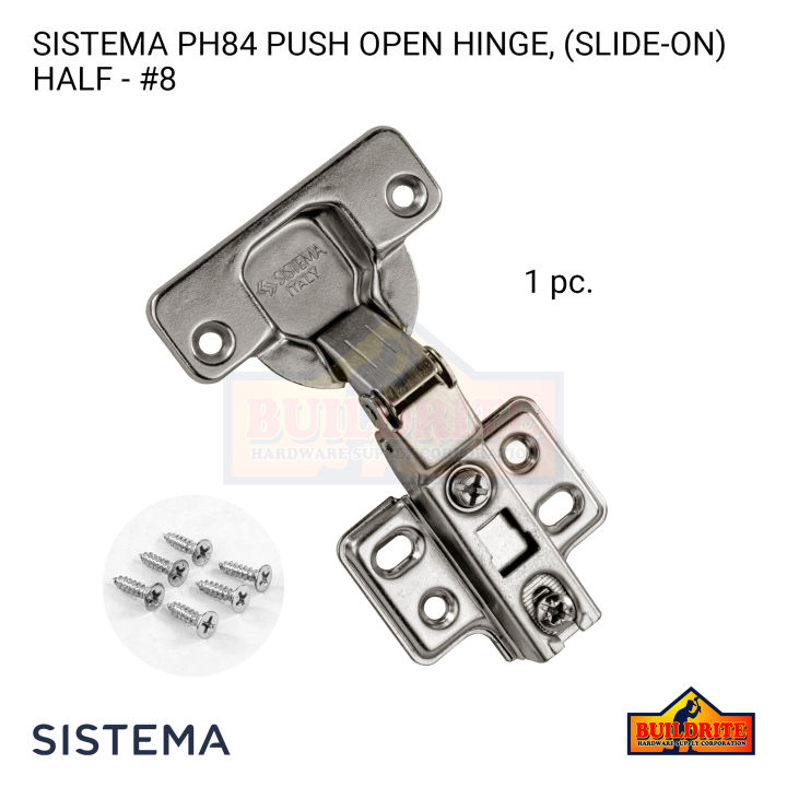 SISTEMA PH84 Push Open Hinge (Slide-on) Half Overlay #8 - 1 PC | Lazada PH