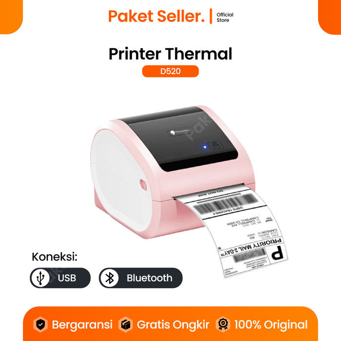 Printer Barcode Thermal AIMO D520 110mm A6 - Bluetooth USB, Tanpa Tinta, Cetak Resi & Barcode ...