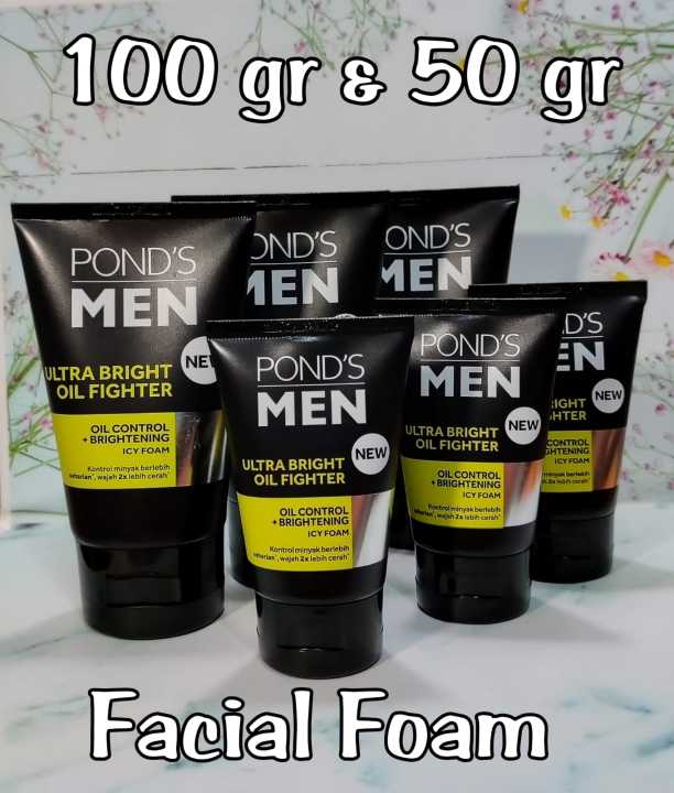 Sabun Cuci Muka Ponds Men Ultra Bright Oil Fighter 50gr & 100gr - Pond ...