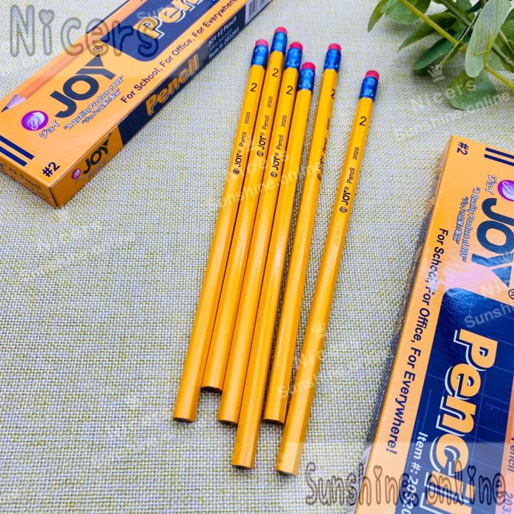 #203203 Joy Yellow Pencil with eraser No.2 12pcs/box #203203 | Lazada PH