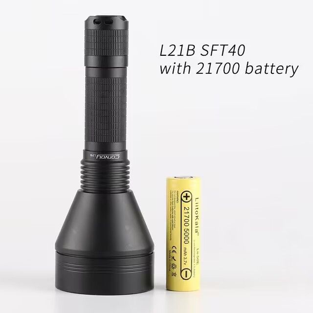 Convoy L21B SFT40 21700 flashlight,Lightweight ,long range,with 21700 ...