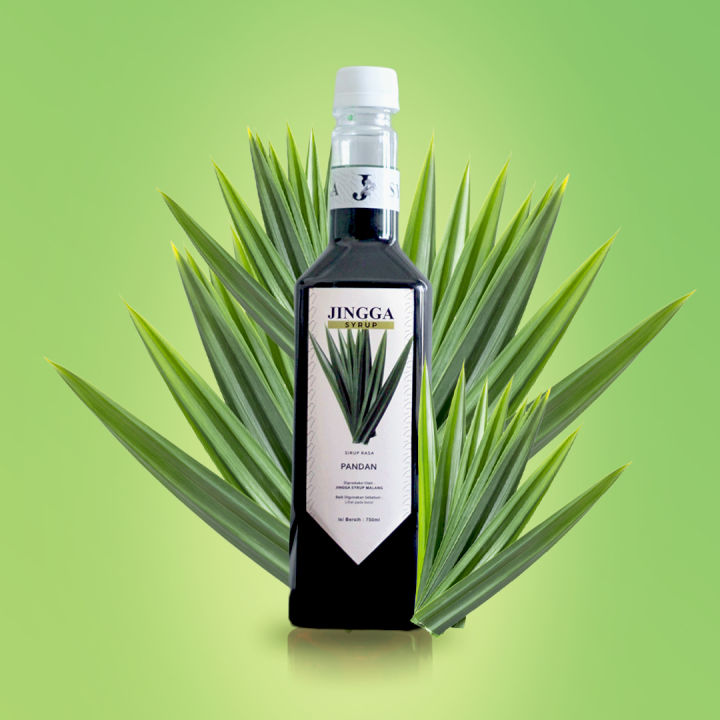 JINGGA Pandan Syrup 750 ml - Sirup Flavor Pandan Untuk Kopi Mocktail ...
