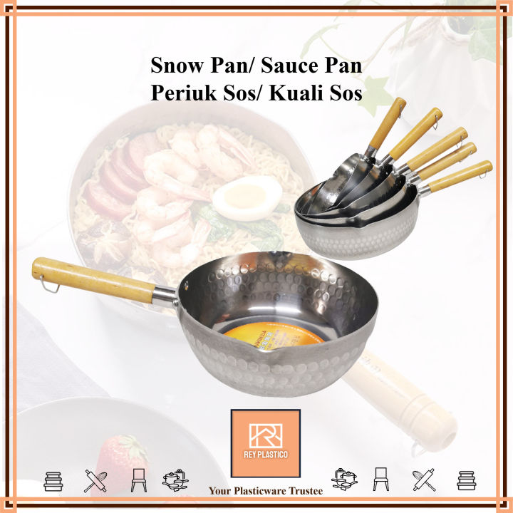 Japanese Yukihira Aluminium Snow Pan with wooden handle/雪平锅/ Frying Pan ...