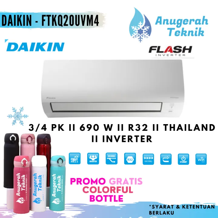 Daikin AC Split 3/4 PK R32 Thailand Flash Inverter - FTKQ20UVM4 ...