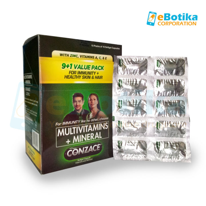 Conzace Multivitamins + Minerals (10pcs Softgel Capsule) | Lazada PH