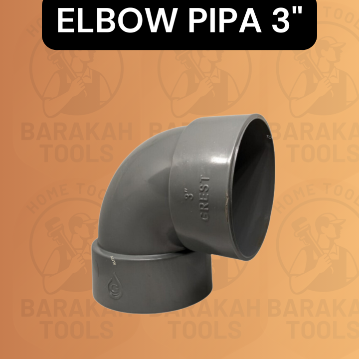 Keni L Knie Elbow Knee 3" inch AW GREST - FITTING PIPA PVC 3 inci ...