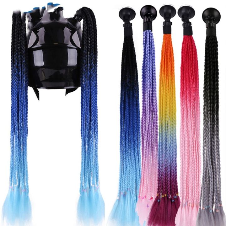 OSSMAX Gradient Ponytail Helmet Dreadlocks Helmet Pigtail Ponytail ...