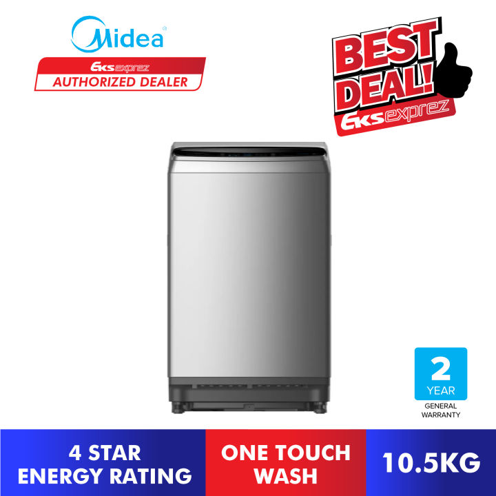 Midea 10.5/12.5kg Top Load Fully Auto Washer with Inverter Quattro ...