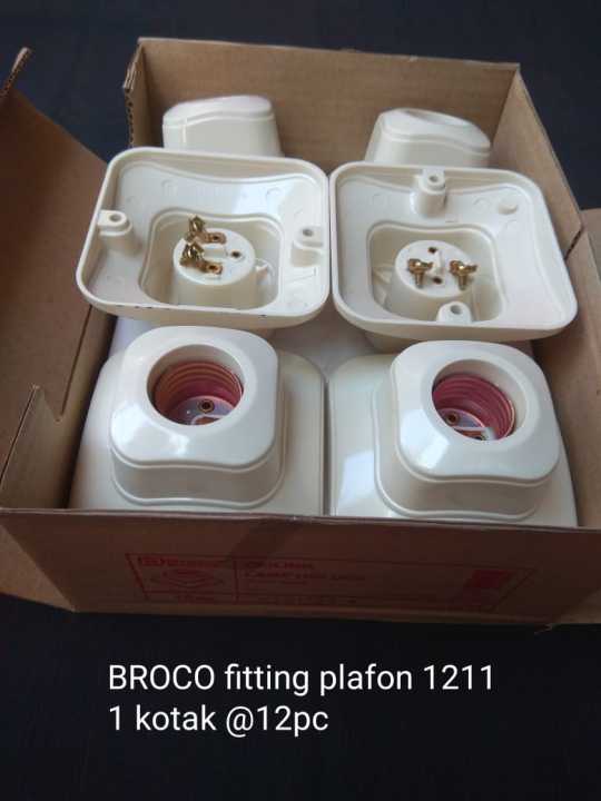 BROCO Fitting Plafon oval 1211 (1 kotak isi 12 pcs) | Lazada Indonesia