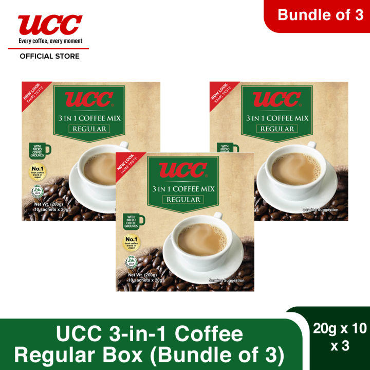 UCC 3-in-1 Coffee Regular Box 20g x 10 x 3 (Bundle of 3) | Lazada PH