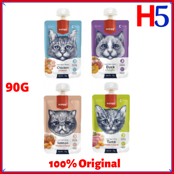 WANPY Tasty Meat Paste 90G Wet Cat Food/ Makanan Kucing/ Pet Food | Lazada