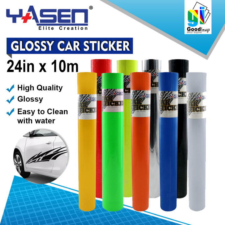 Yasen Car Sticker Glossy (2ft x 10m) 1 Roll Adhesive Vinyl Sticker for ...