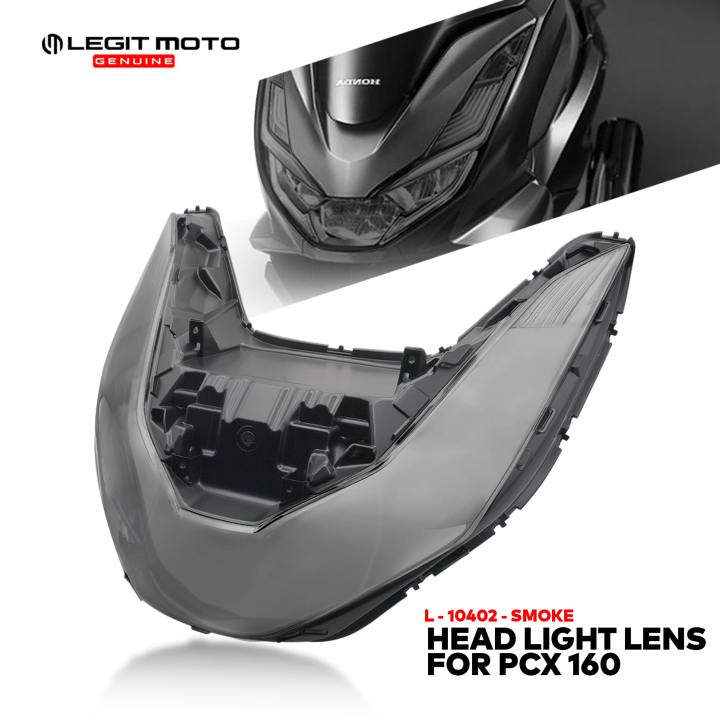 LEGITMOTO HONDA PCX 160 V1 HEADLIGHT LENS COVER CLEAR 10401 / SMOKE ...
