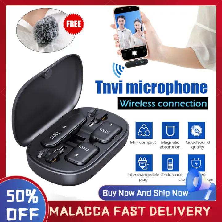TNVI V7 Wireless Lavalier Microphone 100% Original Mini Portable ...