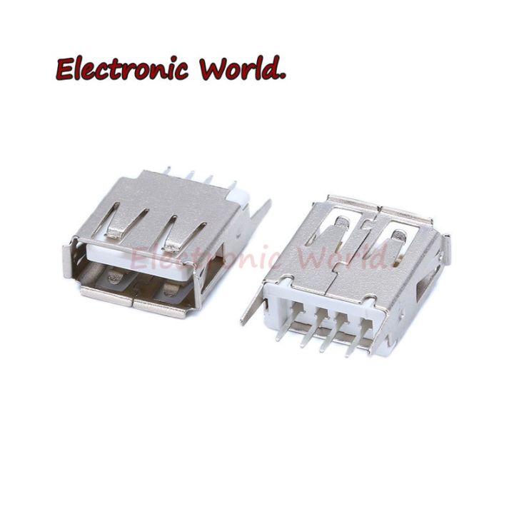 10 USB Type A Female Sockets 180 Degrees Vertical 4pins Interfaces ...