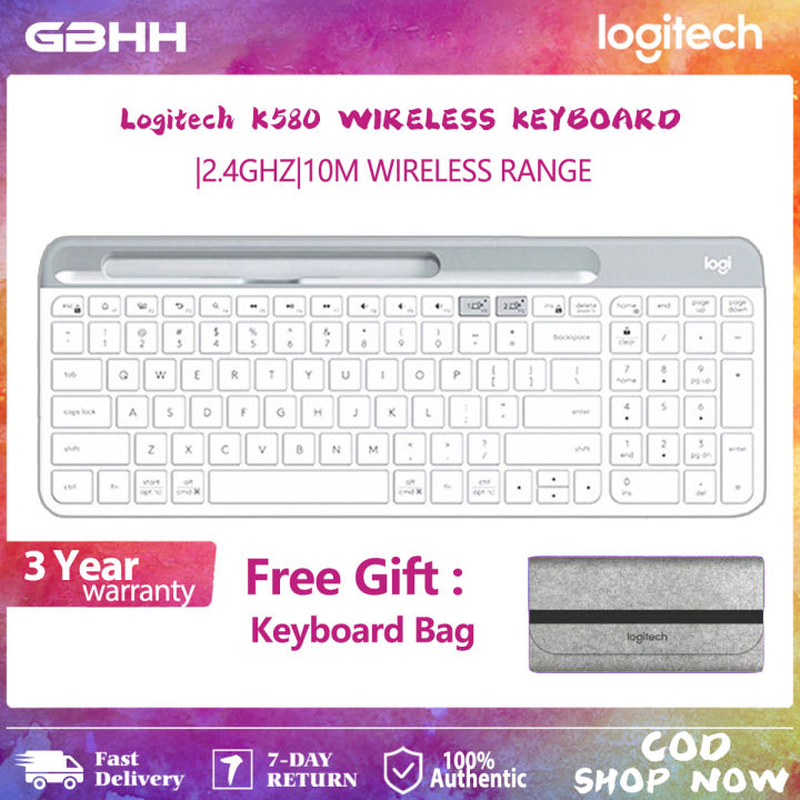 GBHH For Logitech K580 Wireless Silent Keyboard Dual Mode 2.4G ...
