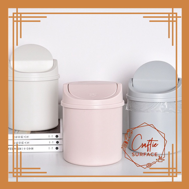 Mini Desktop Bin Pastel Color Trash Can Garbage Can Clean workspace ...