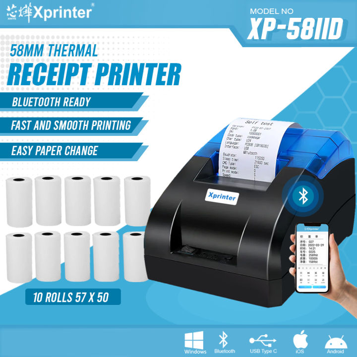 Xprinter XP-58IID (BLUETOOTH+USB) 58MM Thermal Cash Receipt POS Printer ... Xprinter XP-58IID (BLUETOOTH+USB) 58MM Thermal Cash Receipt POS Printer ...