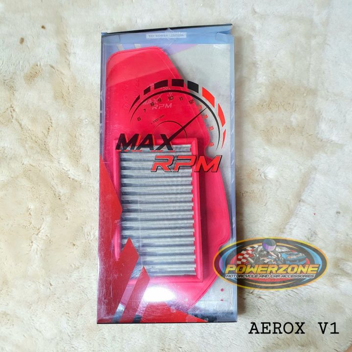 MAX RPM AIR FILTER - AEROX V1 ( WASHABLE , STAINLESS , MOTORCYCLE ...