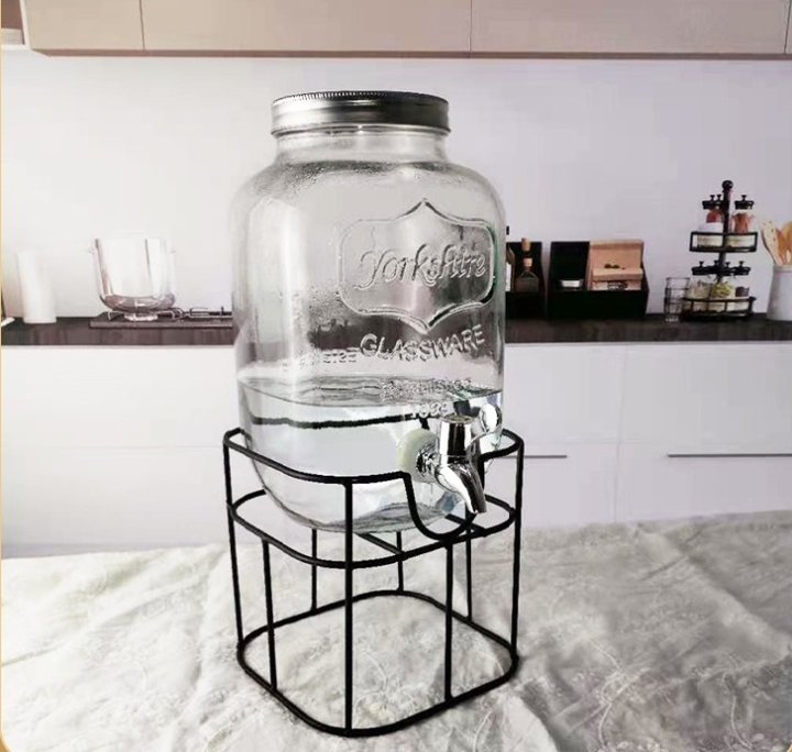 3.5 LJuice Drink Glass Jar Dispenser With Stand | Lazada PH