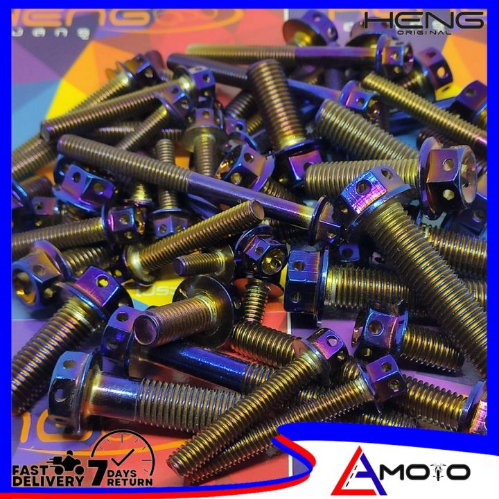 ( PER PC ) HENG ORIGINAL FLOWER TYPE TITANIUM BOLTS STAINLESS HIGH ...