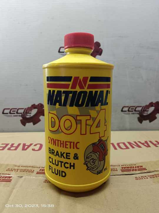 National DOT 4 Syntethic Brake and Clutch Fluid 500ml | Lazada PH