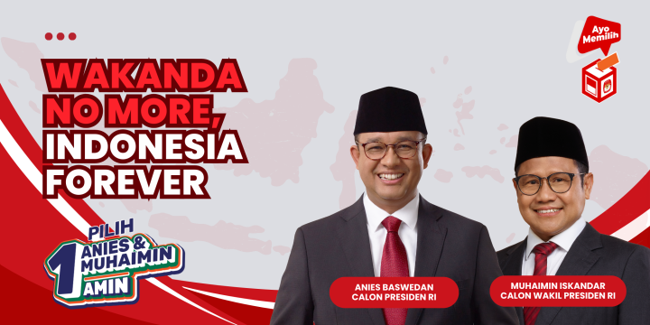 Cetak Spanduk / Banner Pemilu 2024 Anies Baswedan - Wakanda No More ...