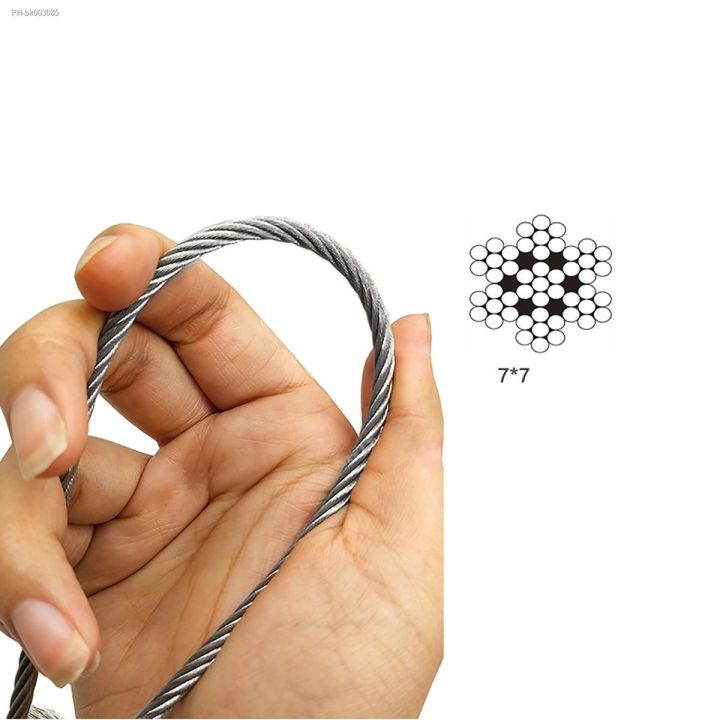 5 Meter 10 Meter Steel Wire Rope Cable Diameter 1.5mm 1.8mm 2mm 2.5mm ...