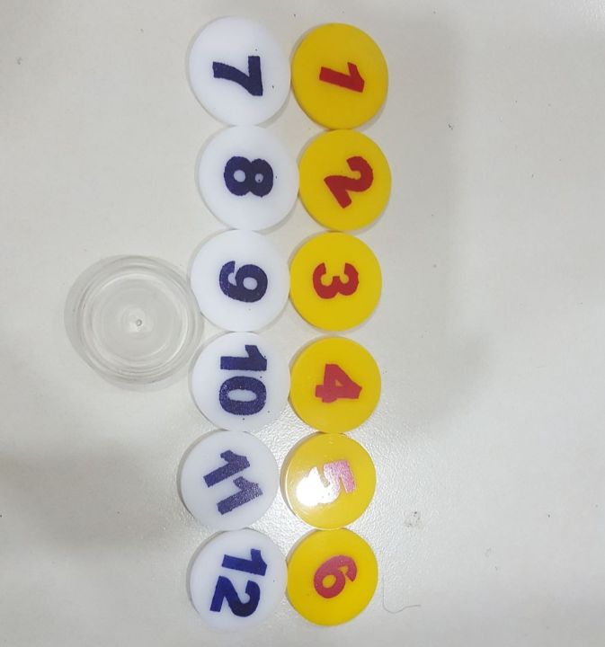 Sports in Style Pitcha ng Pool Fiber Pool Chips With Sticker Numbers ...