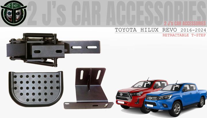 TOYOTA HILUX REVO 2016 TO 2025 RETRACTABLE T-STEP / REAR STEP BOARD ...