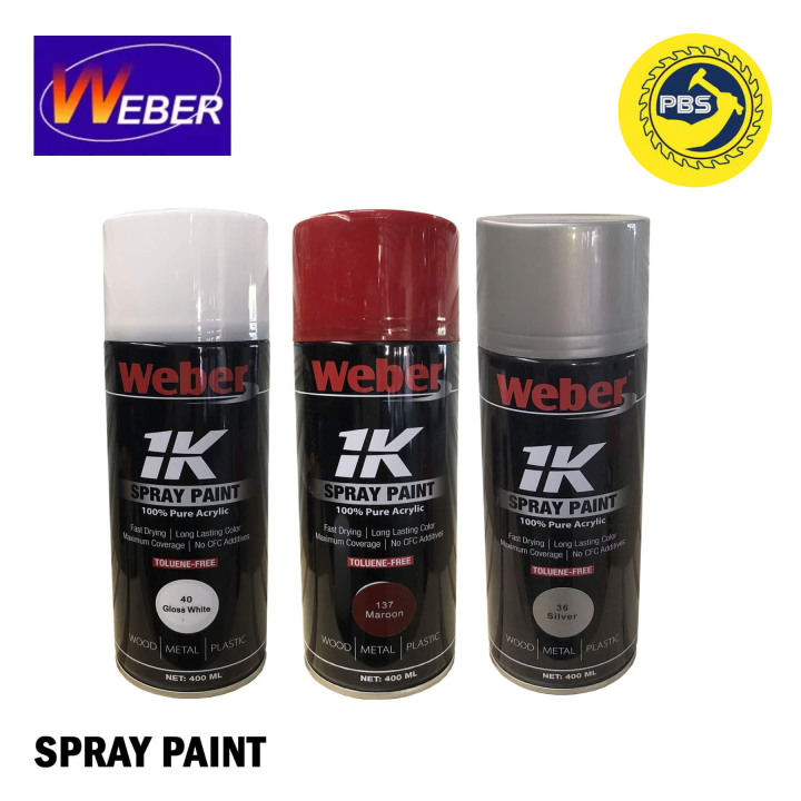 WEBER AUTO SPRAY PAINT PURE ACRYLIC - 400ML | Lazada PH