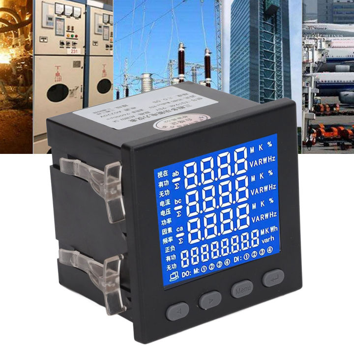 Electric Power Meter 3 Phase Multifunctional Electric Energy Tester for ...